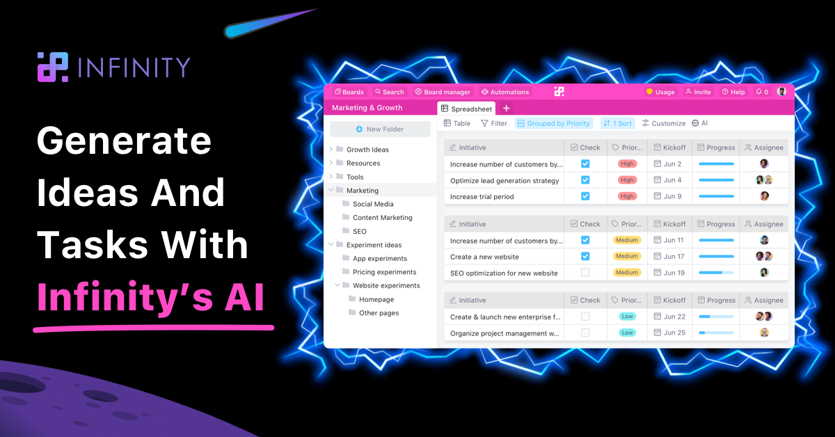 Use Infinity AI to Organize Your Work | Infinity